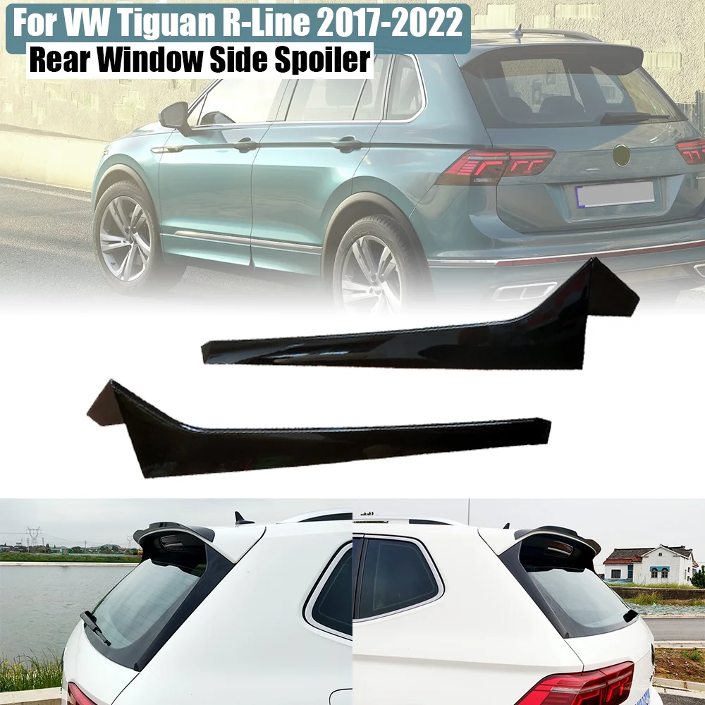 Rear-Side-Wing-Roof-Spoiler-Stickers-Trim-Cover-Glossy-Black-For ...