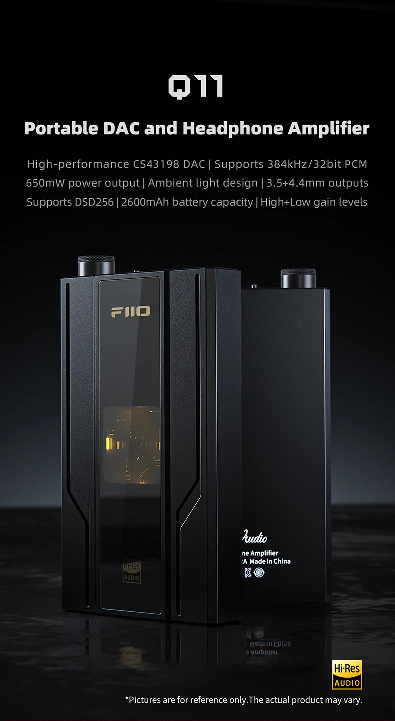 [FiiO Q11] Headphone Amplifier/DAC DSD256 384kHz/32bit with 3.5/4.4mm ...