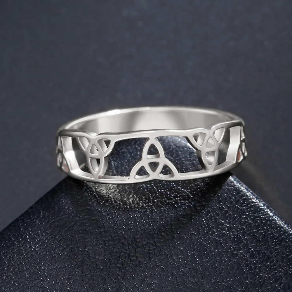 Teamer-Witch-s-Irish-Knot-Ring-for-Women-Hollow-Stainless-Steel-Celtic ...