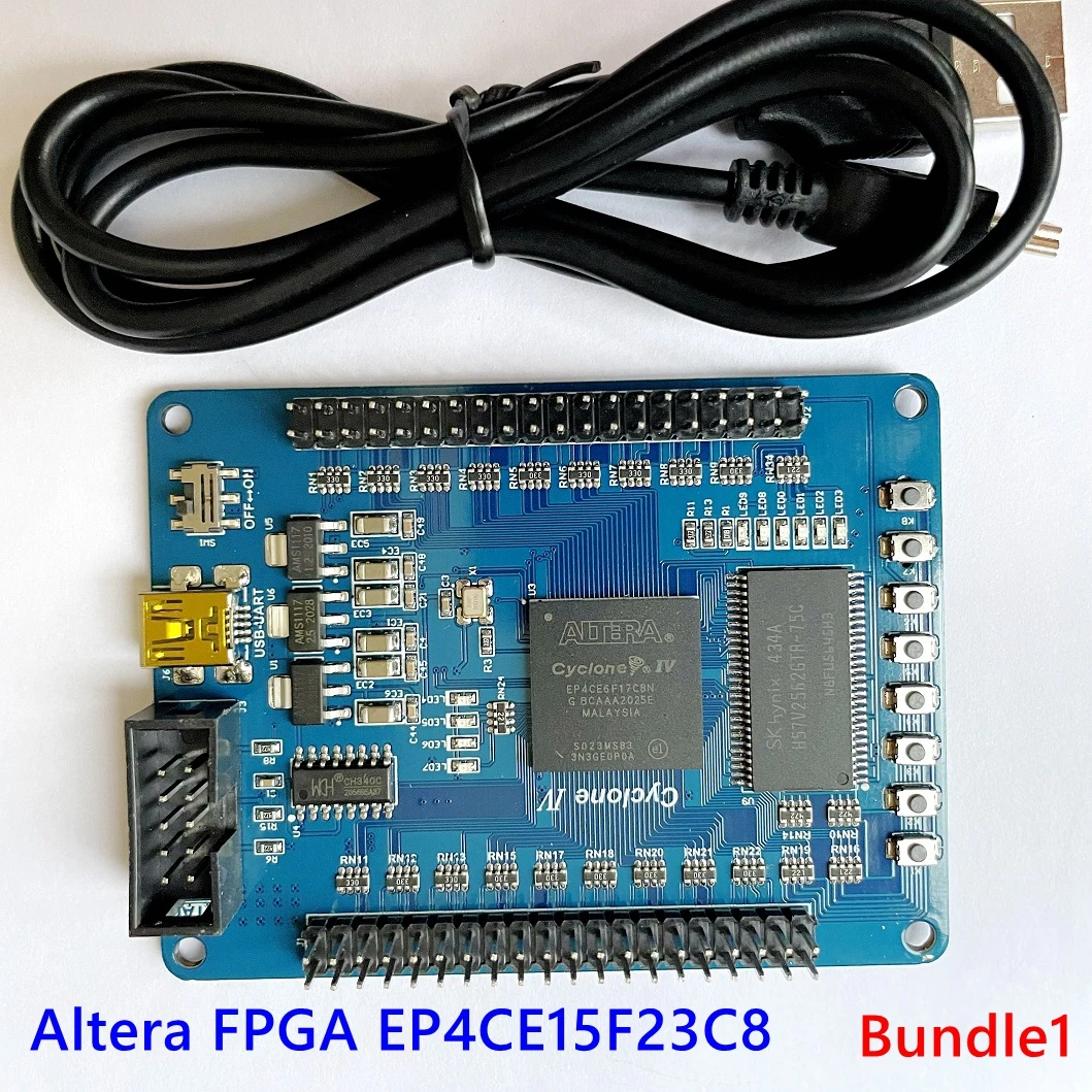 Fpga altera placa de núcleo desenvolvimento kit ciclone iv ep4ce ep4ce6f17c8 usb blaster jtag ...