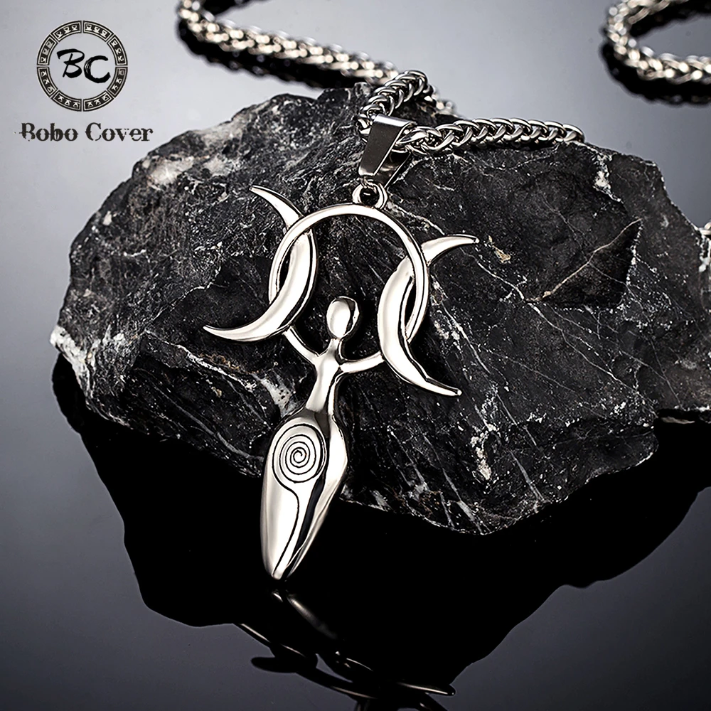 Creative-Wicca-Neopagans-Moon-Goddess-Necklaces-Men-Women-Stainless ...