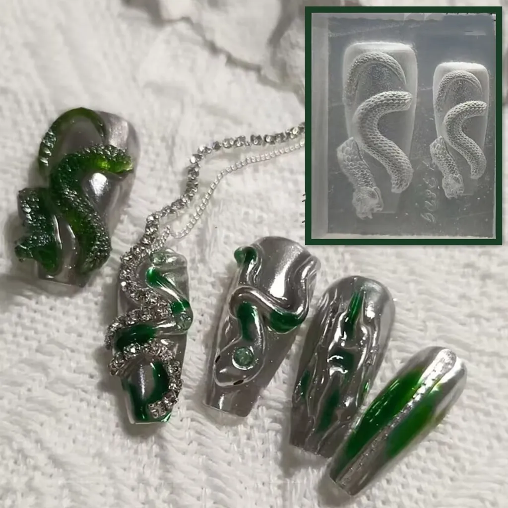 1pc-Snake-Jade-Buckle-Round-Fan-Acrylic-Nail-Mold-Nail-Art-Decorations ...