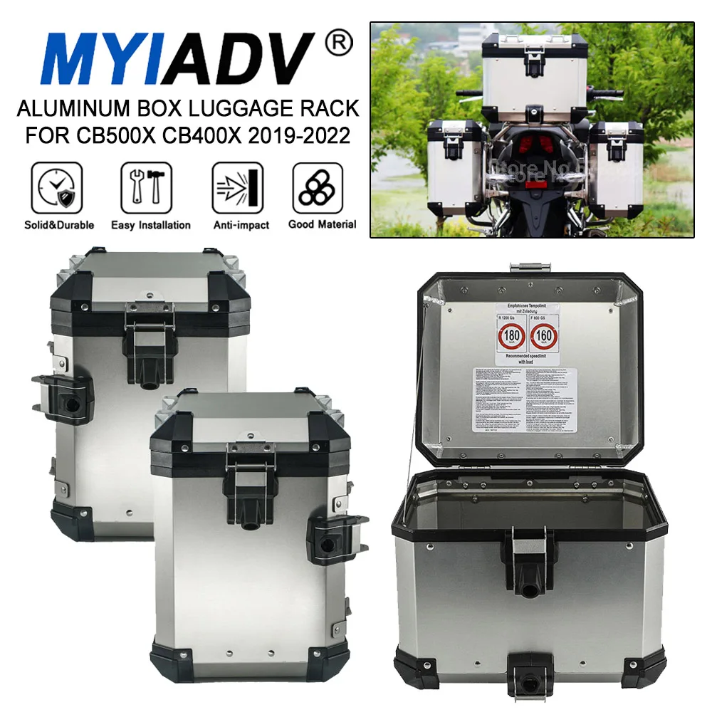 Aluminum-Box-Luggage-Rack-For-Honda-CB500X-CB400X-2019-2022-Motorcycle-Trunk-Top-Case-Panniers ...