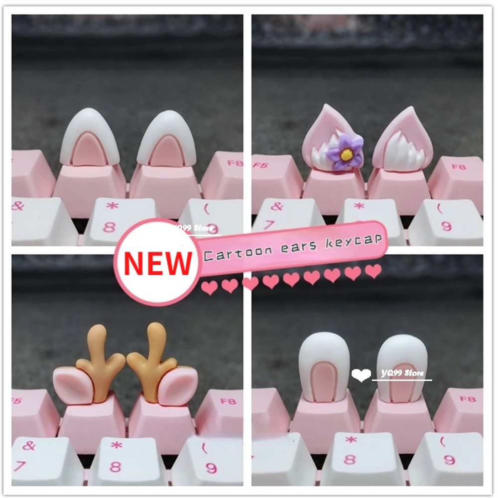 Personalized Cat Ear Rabbit Ear Key Cap For Cherry Mx Mechanical ...