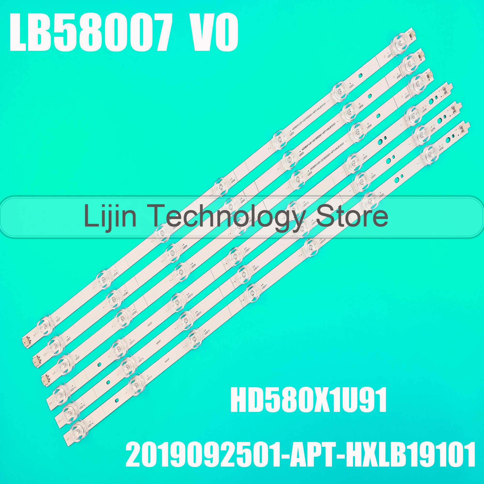 LED Backlight strip 14LEDs LB58007 V0 HD580X1U91+2019092501-APT ...