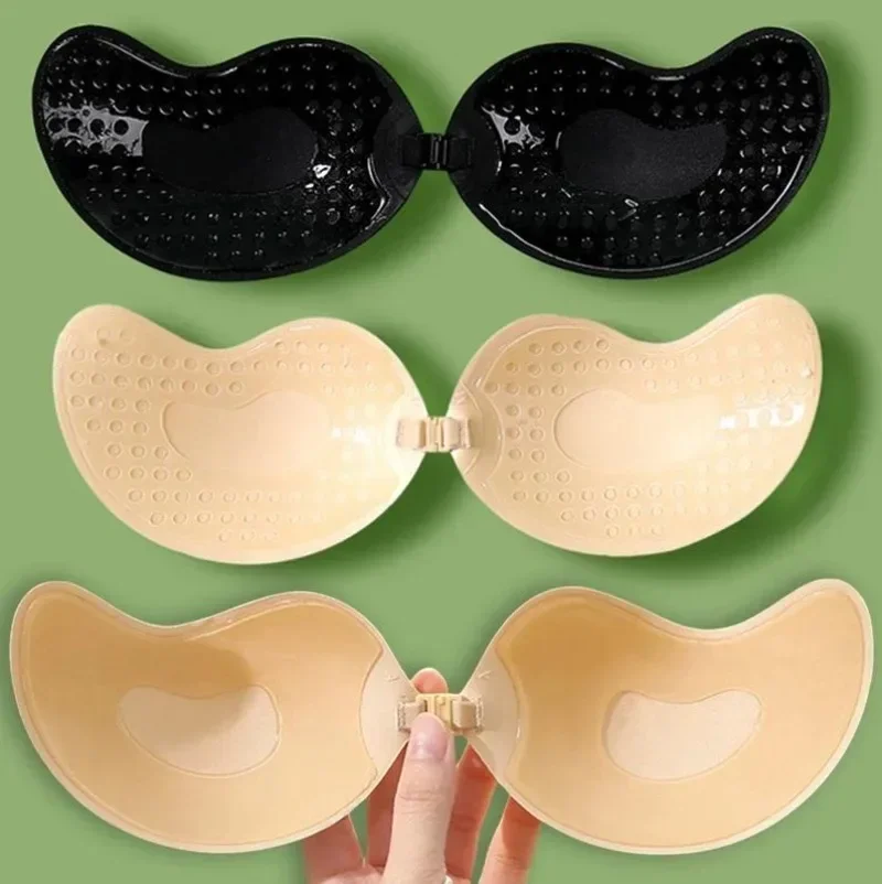 Invisible-Strapless-Adhesive-Stick-Bra-Pads-Push-Up-Bras-Women-Lingerie ...