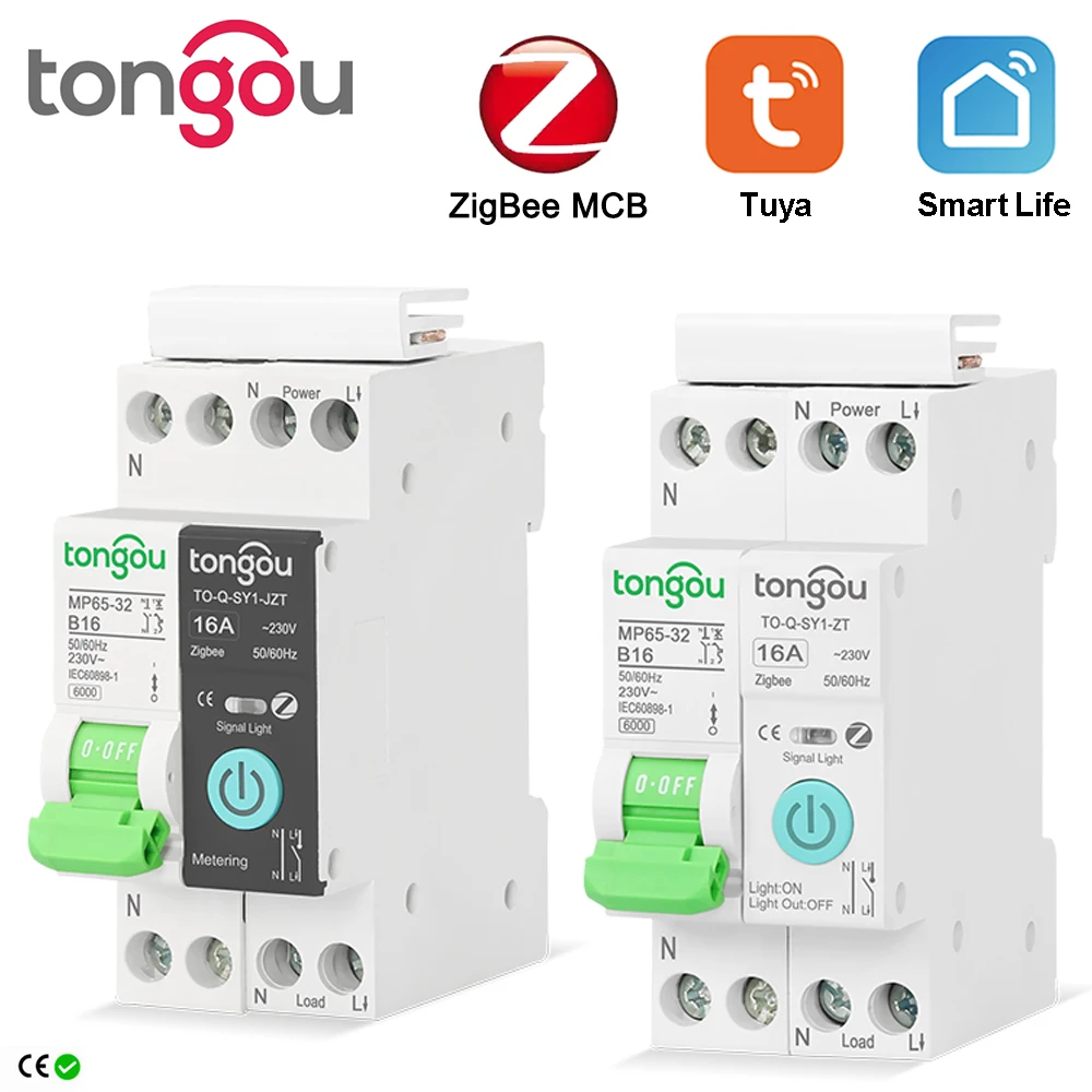TUYA MCB Zigbee With Metering Smart Circuit Breaker 16A 32A DIN Rail ...