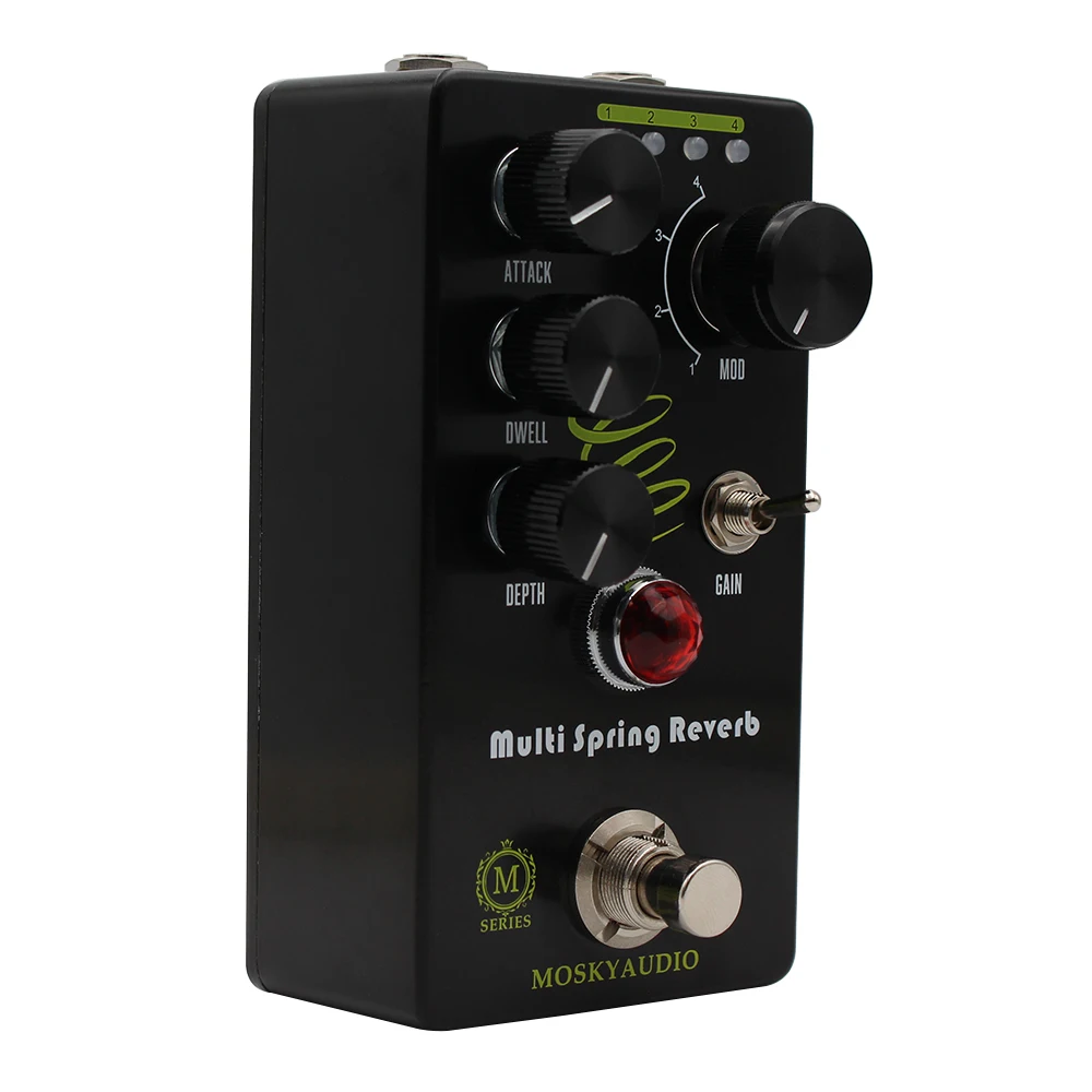 MOSKYaudio-Multi-Spring-Reverb-Guitar-Bass-Effect-Pedal-Reverb-Four ...