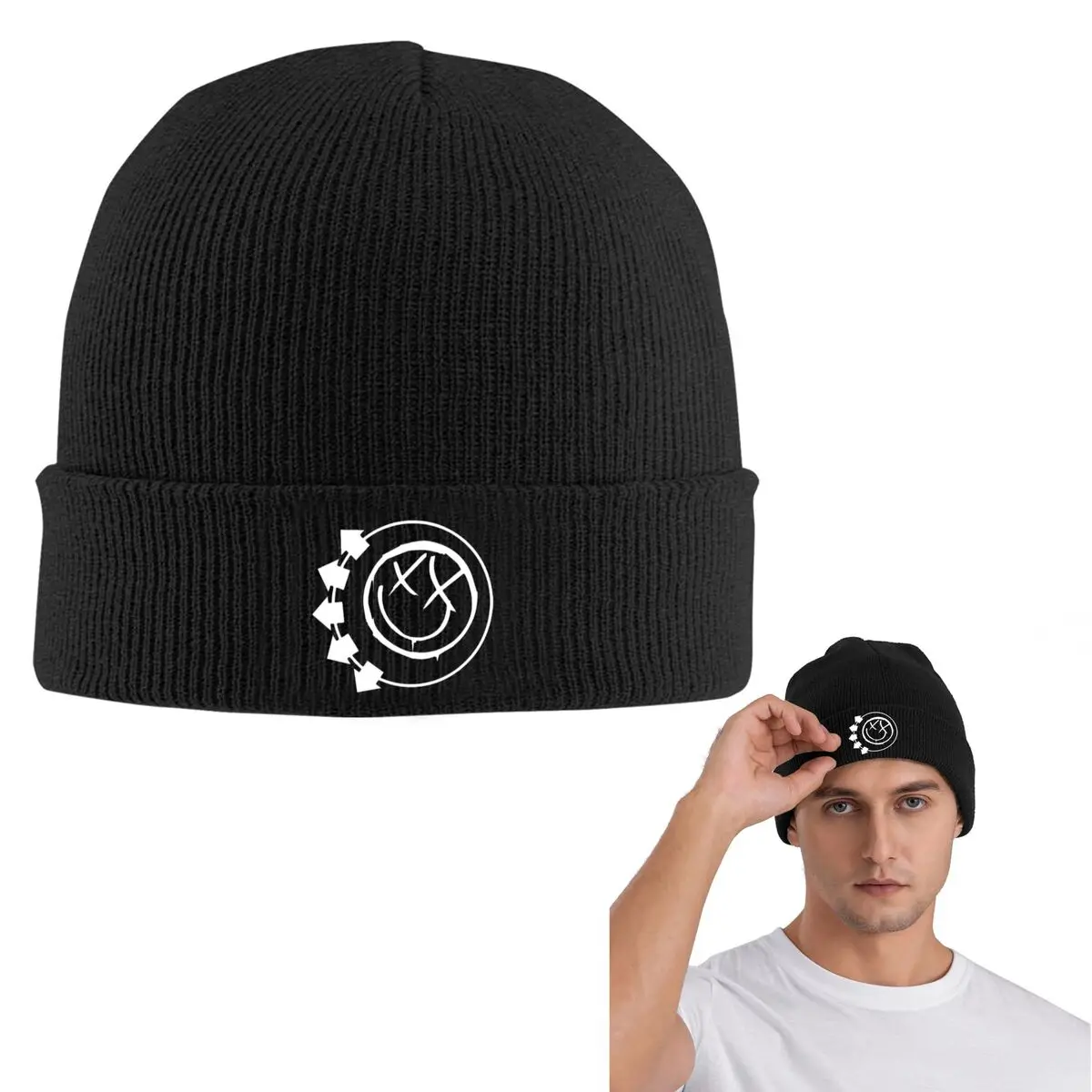 Blink Eyes 182 Times Warm Knitted Cap Hip Hop Bonnet Hat Autumn Winter ...