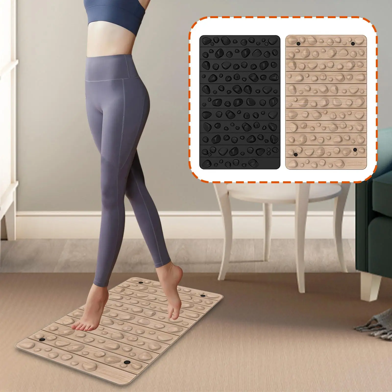 Foot Massage Mat Portable Lightweight Desk Stand up Mat Acupressure Pad ...