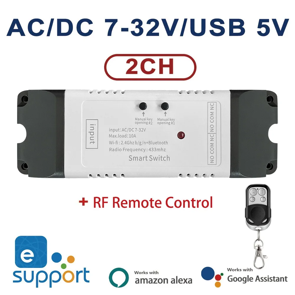 eWeLink 10A Mini DIY Wifi Smart Switch Support Two-way Control Smart ...