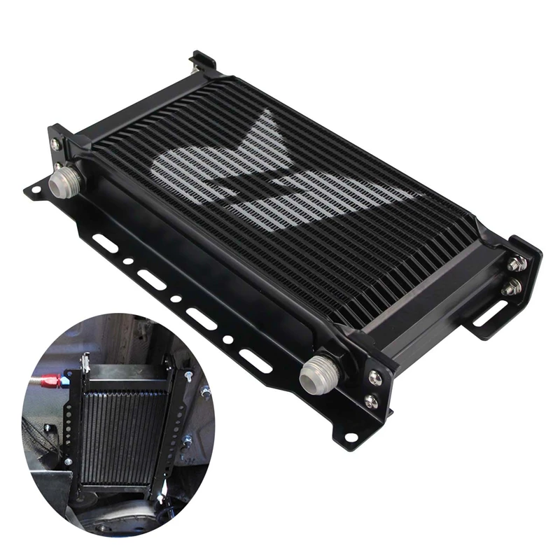 LINESRACING 19ROW AN 10AN Engine Racing OIL COOLER Black/Silver ...
