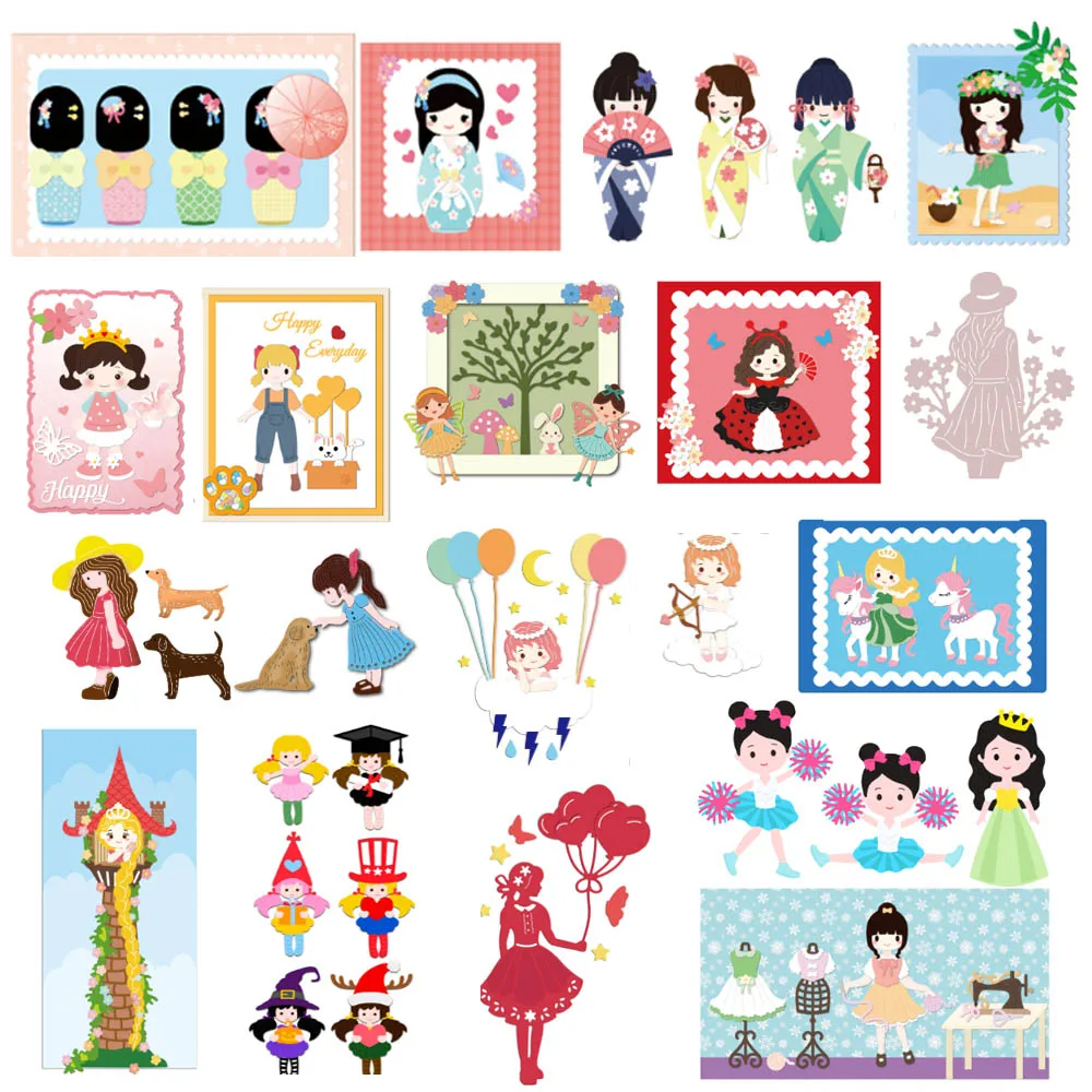 Troqueles-de-corte-de-mu-eca-japonesa-plantilla-para-fan-ticos-de ...