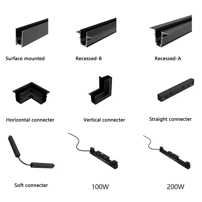 Popular-modern-magnetic-suction-track-strip-indoor-spotlight-flexible ...