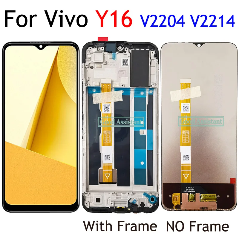 Vivo-Y16-V2204-V2214-6-51-ekran-Digiziter-i-in-siyah-dokunmatik-LCD ...