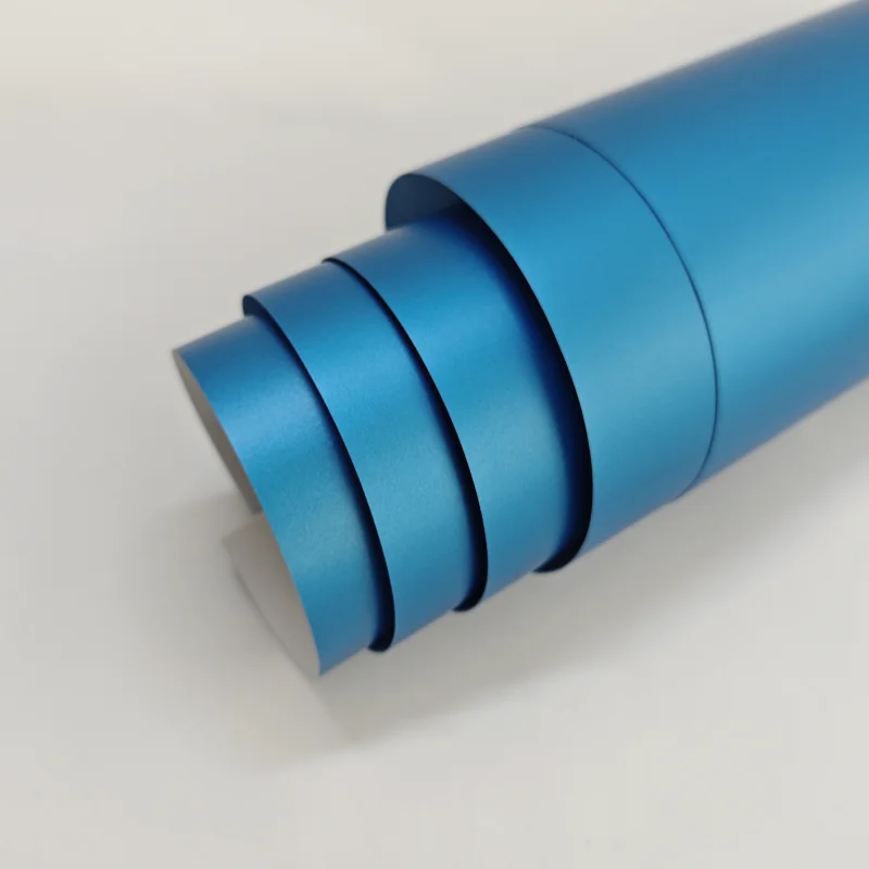 Multiple Colors Blue Light Blue Matte Satin Chrome Vinyl Car Wrap Film ...