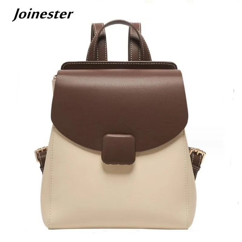 Women-Genuine-Leather-Medium-Fashion-Flap-Backpack-Girls-College ...