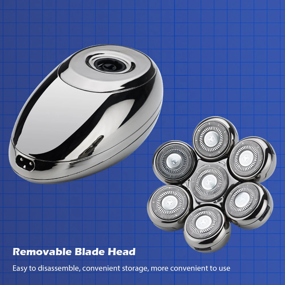 Men-Bald-Head-Shaver-IPX7-Waterproof-5-in-1-7D-Floating-Shaving-Heads ...