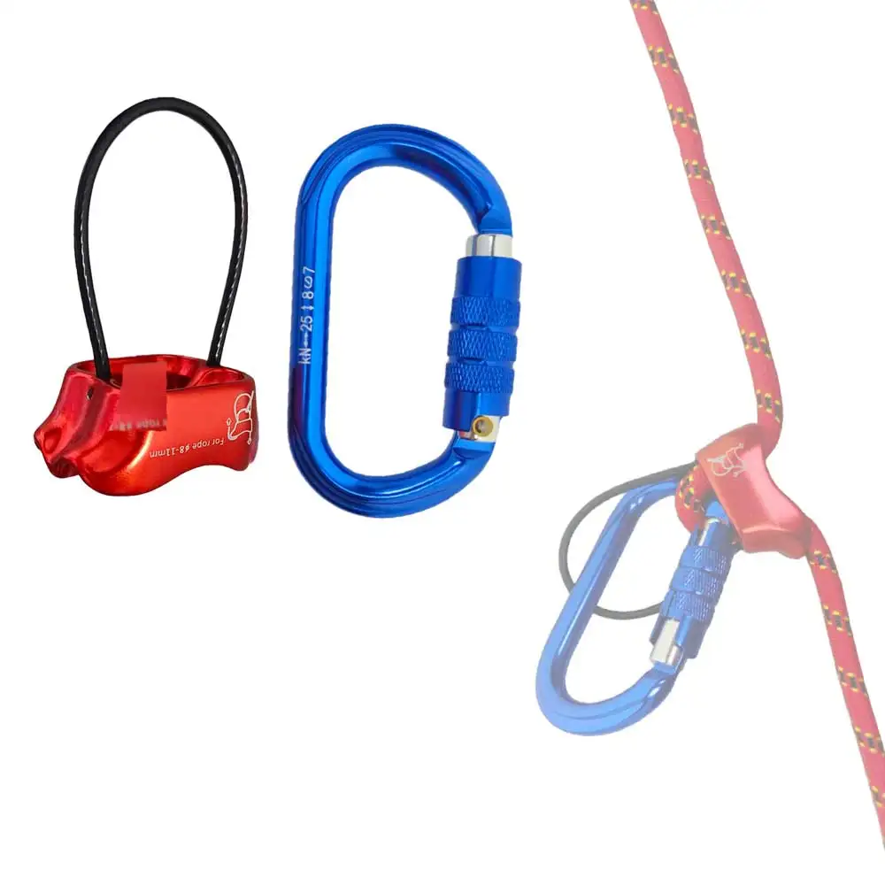Climbing ATC Belay/Rappel Device Rock Ice ATC Rappelling Gear with Or ...