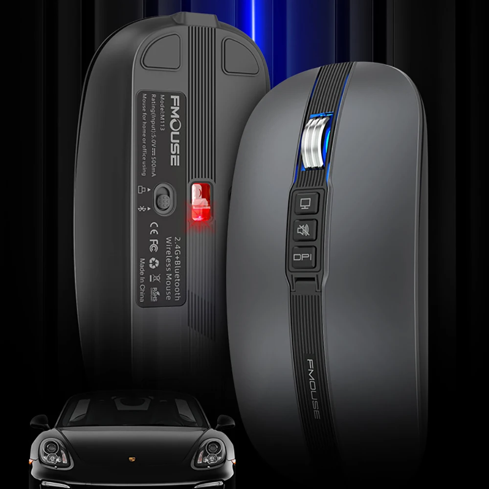 M113 Wireless Bluetooth Mouse USB 2.4G Dual Mode 2400DPI Rechargeable ...