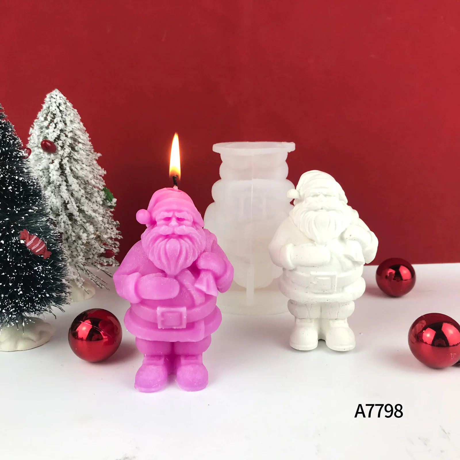 3D-Santa-Claus-Scented-Candle-Silicone-Mold-DIY-Christmas-Decoration ...