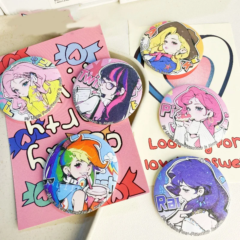 Kawaii-My-Little-Pony-Brooch-Pinkie-Pie-Fluttershy-Rarity-Rainbow-Dash ...