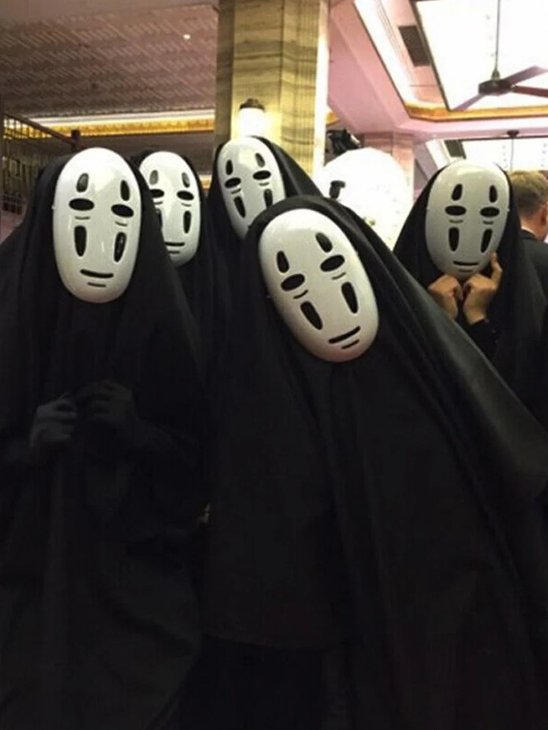Faceless Male Cosplay Costume Halloween Ghost Costume Neutral Anime ...