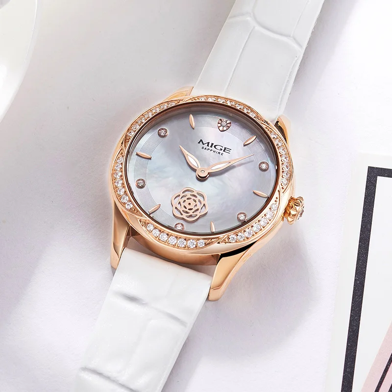 MIGE Fashion Watches Classic Casual Quartz Leather Strap Luminous ...