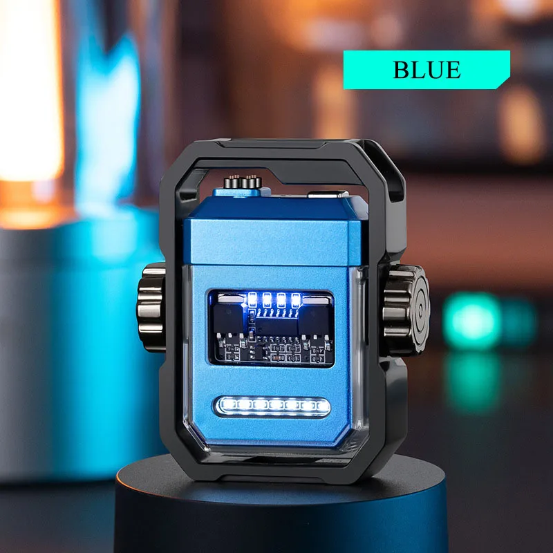FLABOX-Windproof-USB-Gyro-Electronic-Pulse-Flameless-Double-Arc-Metal ...
