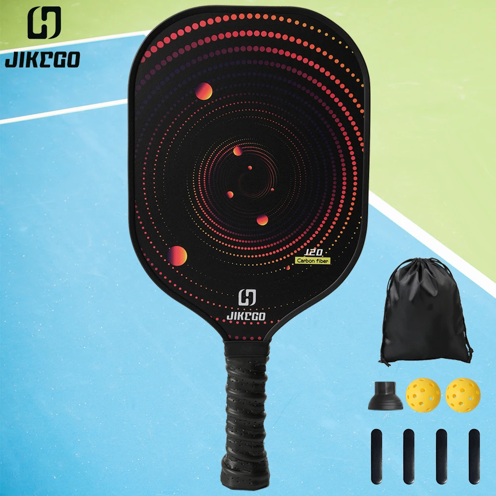 JIKEGO-Carbon-Fiber-Pickleball-Paddle-Set-16mm-Thermoformed-Pickle-Ball ...