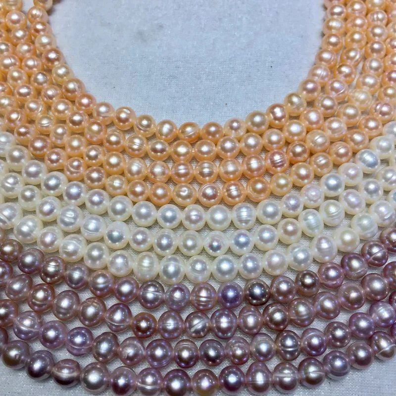 2022-Hot-Sale-7-8mm-Natural-Freshwater-Pearl-Beads-Clean-Thread-Punch ...