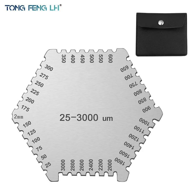 Hexagon-Wet-Film-Comb-Instrument-Stainless-Steel-High-Precision-Wet ...