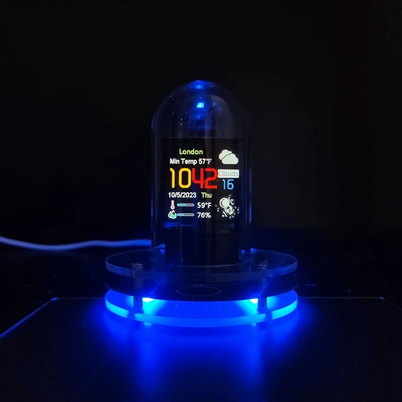RGB-Nixie-Tube-Clock-Smart-WIFI-Networked-LED-Light-Emitting-IPS-Color ...