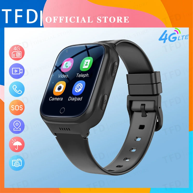 Kids 4G Smart Watch 1000mAh SOS GPS Location Video Call WiFi Sim Card ...