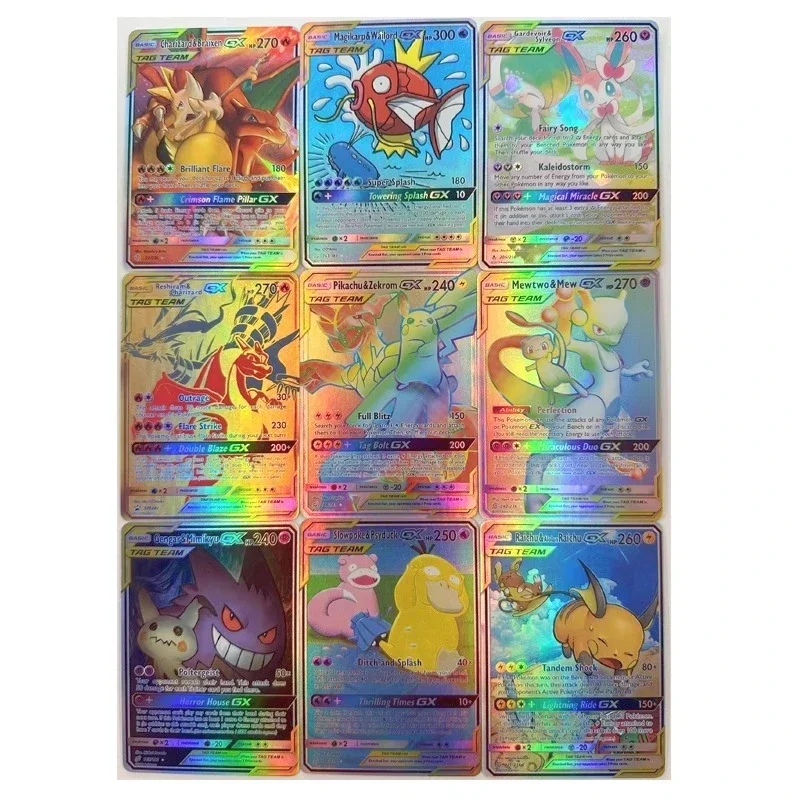 PTCG-Pokemon-Kaarten-9pcs-English-Pikachu-Psyduck-Pok-mon-Magikarp ...