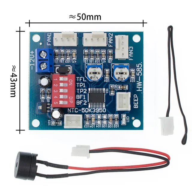 DC 12V 5A PWM PC CPU Fan Temperature Control Speed Controller Board ...