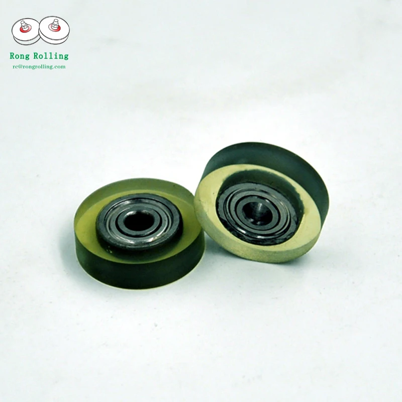 Rodamiento recubierto de goma de poliuretano de 3x15x4, diámetro de 3mm ...