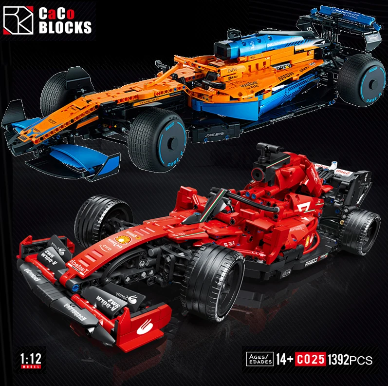 2023 New High-tech Speed Race Mclaren Formula F1 Car Moc Building ...