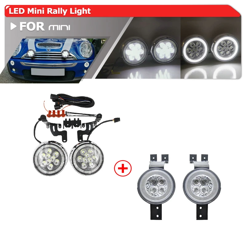 Clear-Lens-Full-Led-Halo-Turn-Signal-Lights-W-Bumper-Mini-Rally-Lights ...