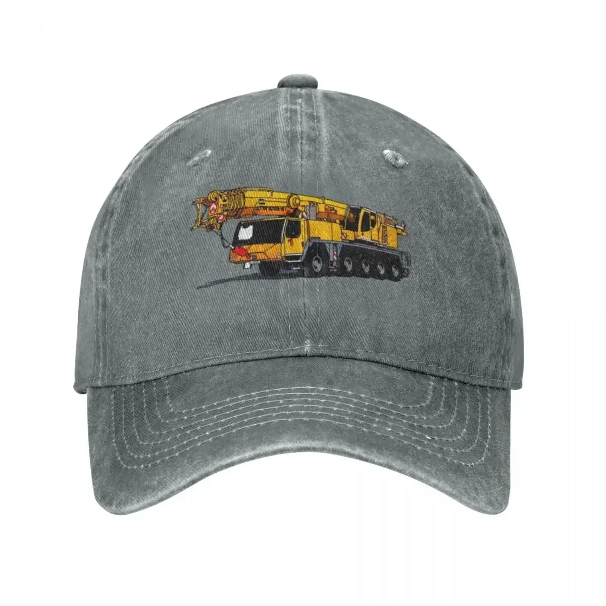 Liebherr Heavy Crane Baseball Caps Snapback Washed Denim Hats Outdoor ...