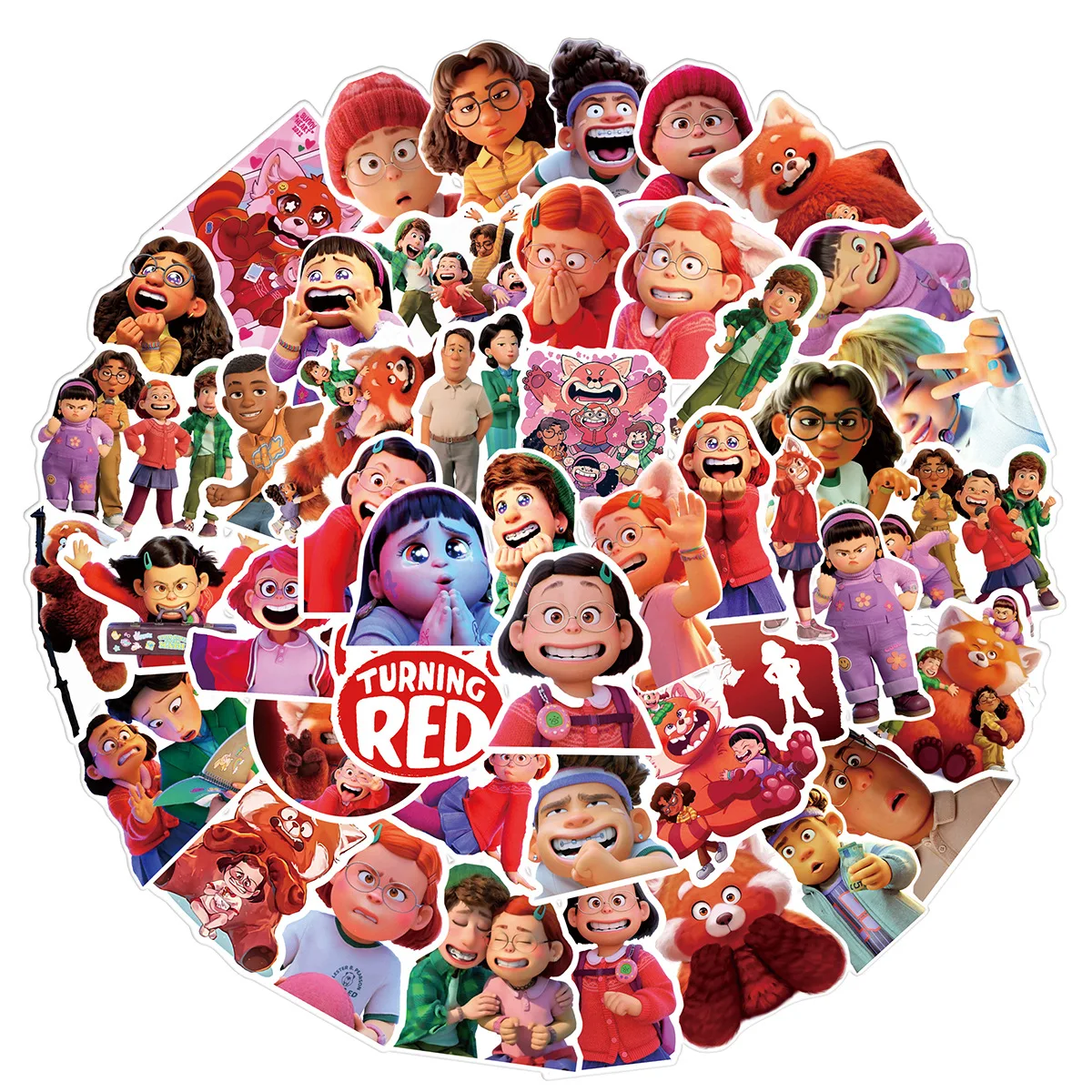 Turning Red Stickers For Water Bottle Cup Laptop Guitar Car Motorcycle ...