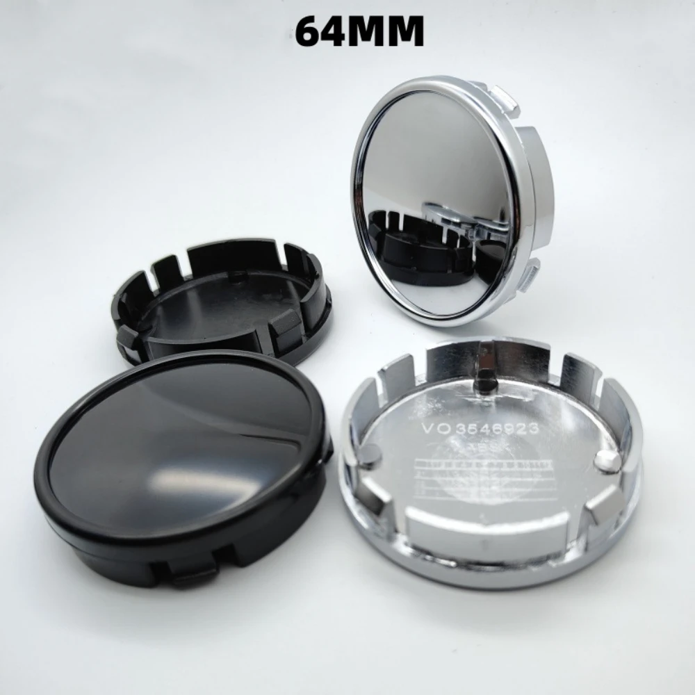 4pcs ABS 64mm ( ID 61mm ) Car Wheel Center Caps for Volvo 56mm Badge ...