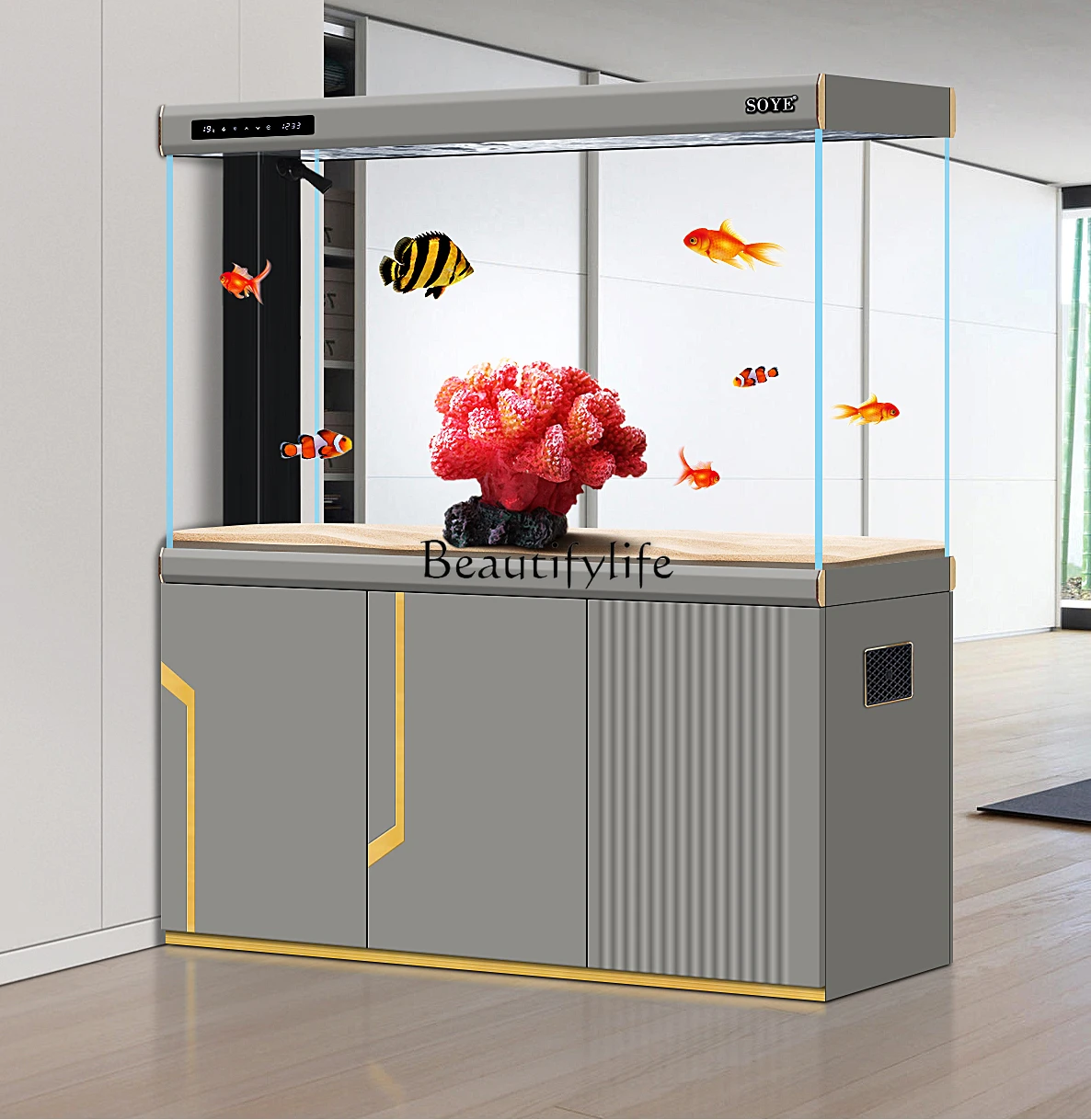 Fish-Tank-Ecological-Partition-Super-White-Intelligent-Hallway-Screen ...