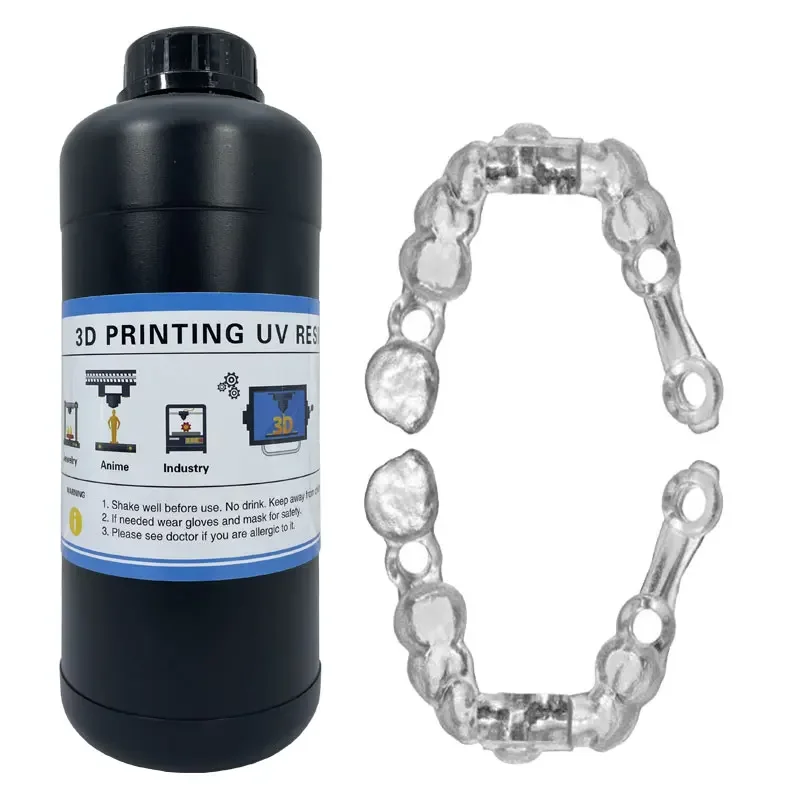 High Strength Transparent Liquid 405nm Resins 500g/1000g 3D Dentals ...