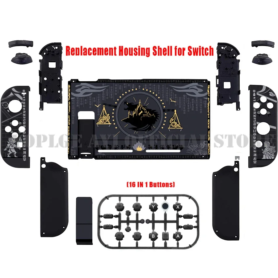 Soft-Touch-Grip-Back-Plate-Joycon-Controller-Housing-Shell-Case-with ...