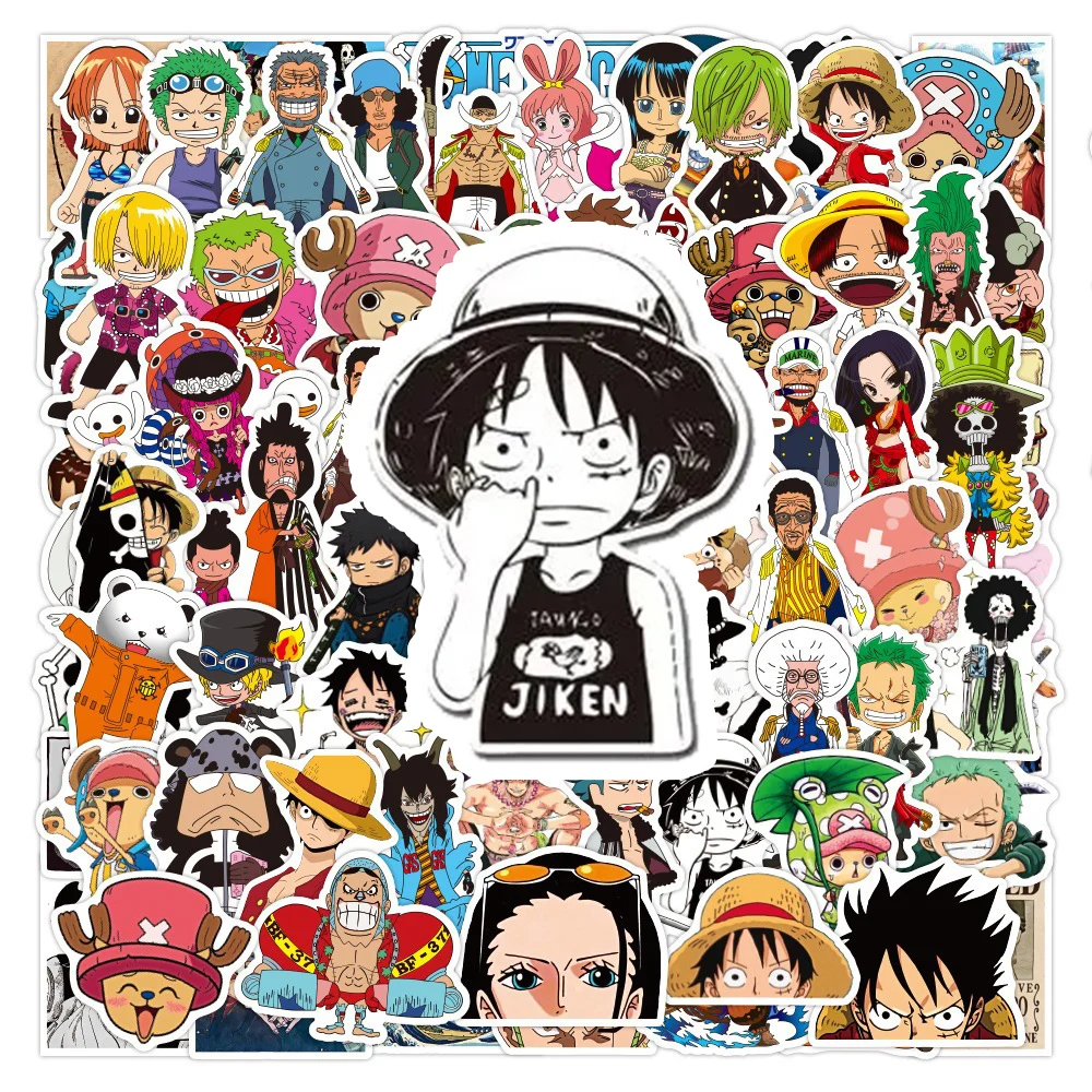 Cartoon Luffy One Piece Stickers | Manga One Piece Laptop Sticker - 10 ...
