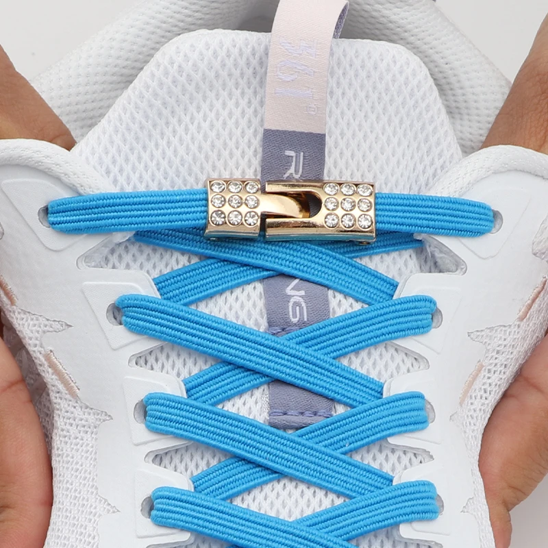 Diamond-Cross-Locks-Shoelaces-Without-ties-8MM-Width-Flat-Elastic-Laces ...