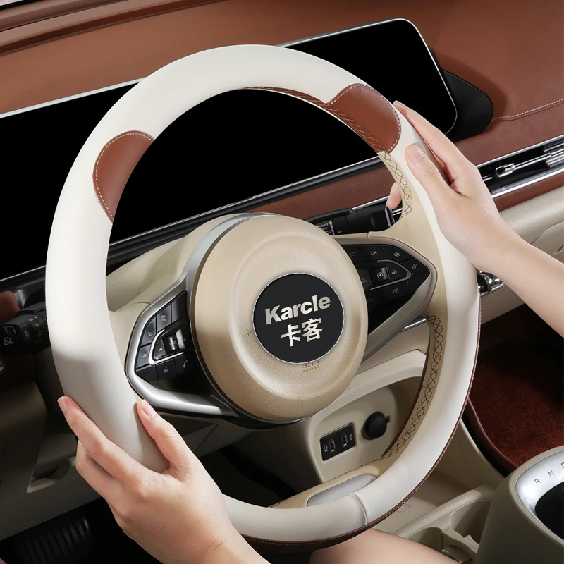 Universal-38CM-Car-Steering-Wheel-Cover-Skidproof-PU-Leather-Steering ...