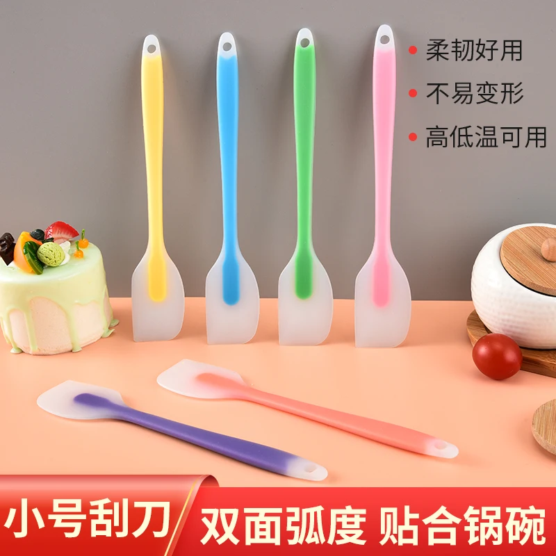 Spot-semi-transparent-food-grade-silicone-scraper-small-size-cream-cake ...