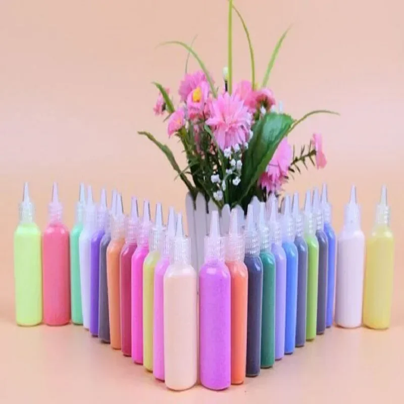 12 bottles 40g/bottle color sand for painting sand drawing art ...